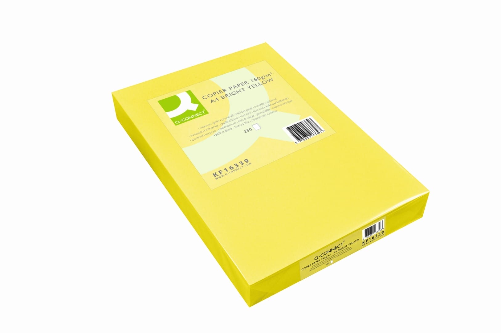 Coloured Copier Paper, A4/160g – Bright Yellow - Q-CONNECT